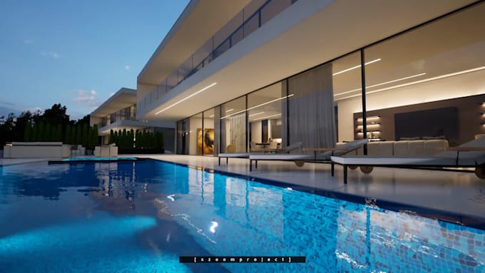 Do 3d rendering architecture animation, walkthrough by Xzoomproject | Fiverr