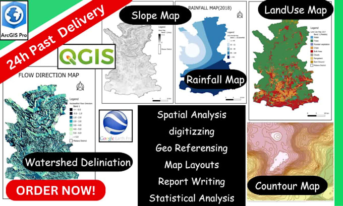 Do gis qgis arcgis mapping and spatial analysis by Pheonix_eng | Fiverr