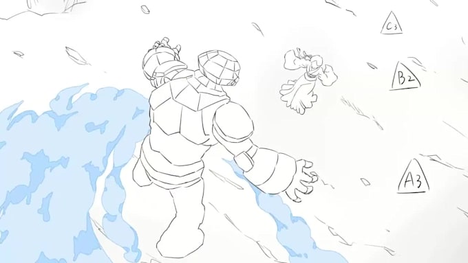 Hand drawn 2d line art animation, 2d traditional flipbook, frame by ...