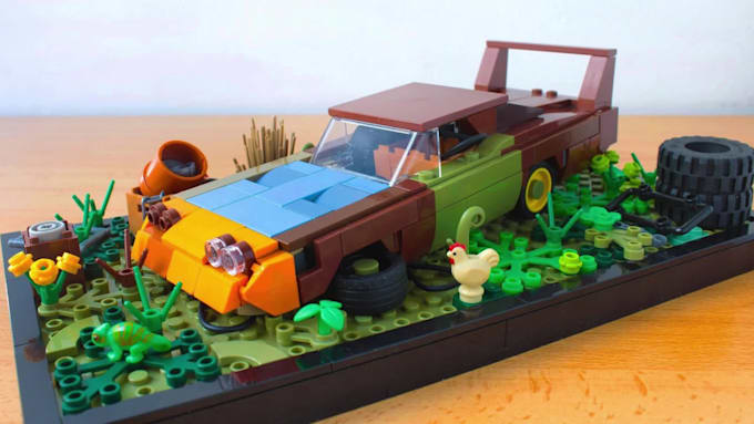 Do professional lego design 3d lego model set lego car, house, bike ...