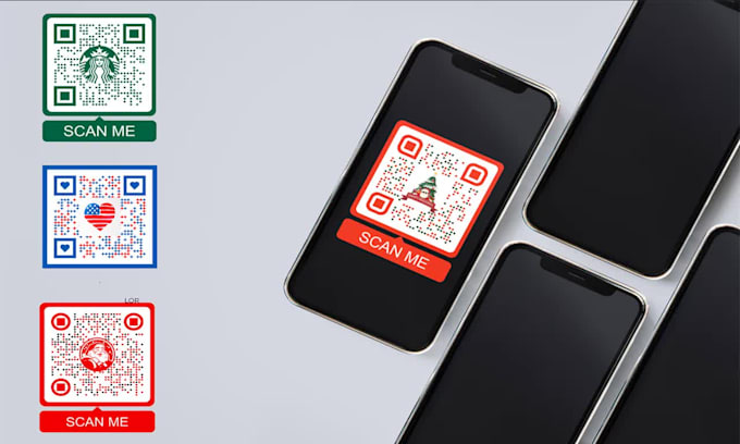 Custom qr code design, qr code with your logo by Redwan_bihon | Fiverr