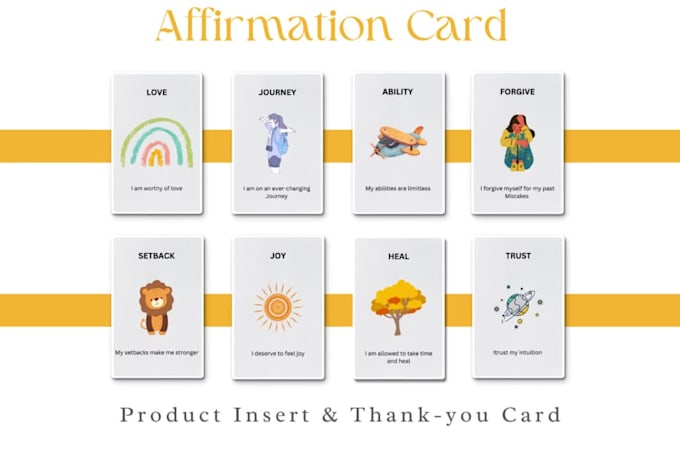 Create stunning printable affirmation cards by Usamashahid660 | Fiverr