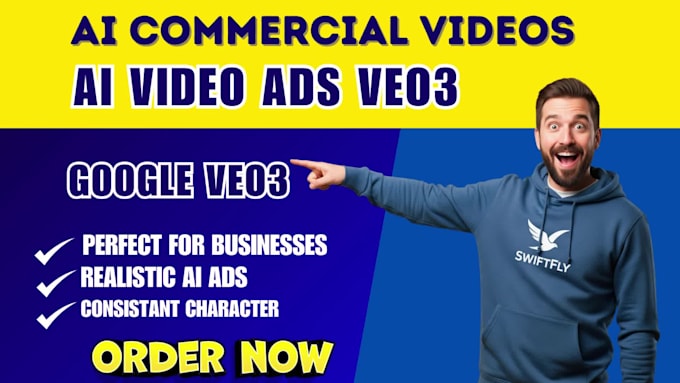 Create ai commercial videos , ai video ads with veo3 for your product ...