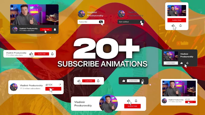 Make stylish youtube subscribe and bell animation by Ryanjaadi7 | Fiverr