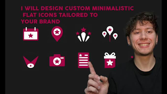 Design custom minimalistic flat icons tailored to your brand by ...
