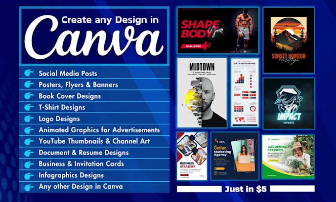 Design editable canva templates, social media posts, flyers, and motion ...