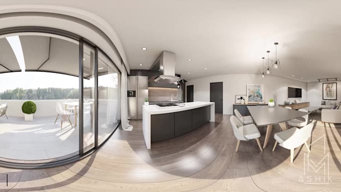 Model a project and render realistic 360 vr image by Mursalinashik | Fiverr