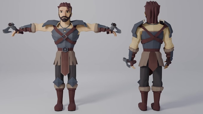Model and rig stylized low poly 3d character by Pranavsan | Fiverr