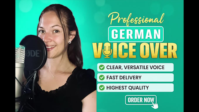 Record a female german voice over in a smooth voice by Arlinavoiceart ...
