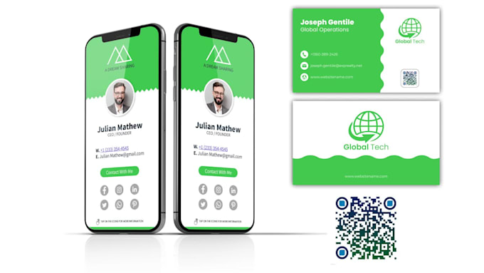Do smart interactive digital business card design, vcard, like personal ...