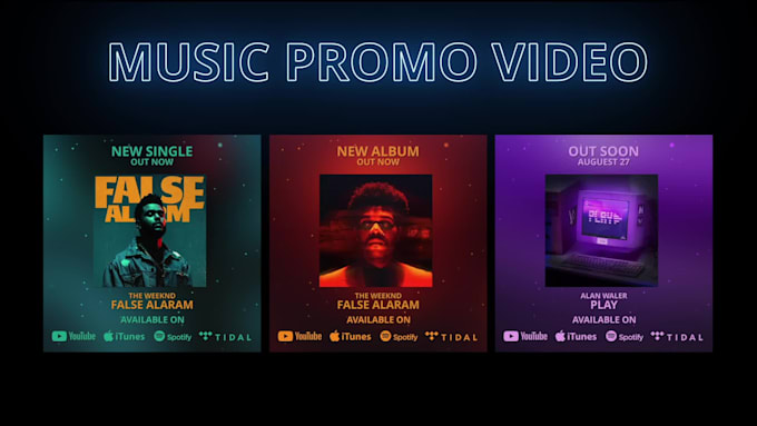 Do a music promo video, trailer, teaser, previews video for social ...