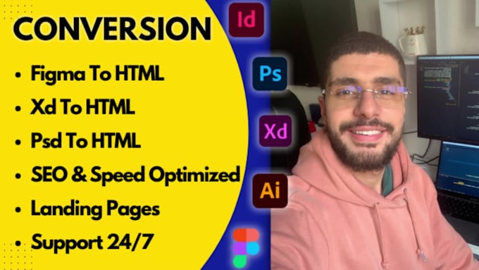 Convert Figma To Html Sketch To Html Psd To Html Xd To Html Css By Mohamedchdev Fiverr
