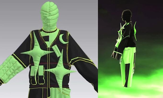 Fashion garment, 3d cloth, sewing pattern using clo3d or marvelous ...