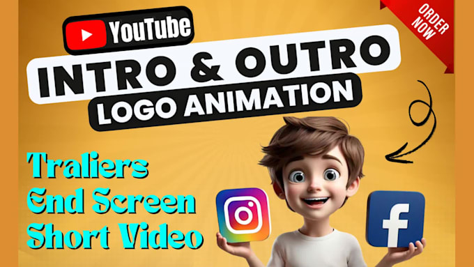 Do youtube intro outro video trailer, animated logo in 4k quality by ...