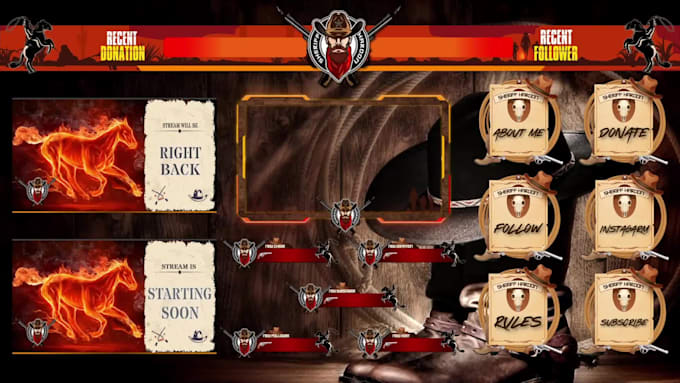 Design custom animated overlay , panels and logo for streamer by ...