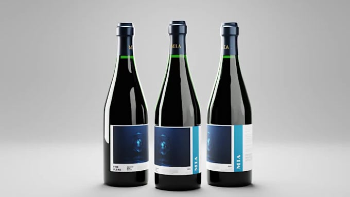 Create 3d wine animation 3d wine visualization 3d wine bottle design 3d ...