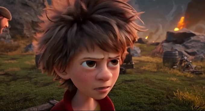 Create stunning 3d pixar animation, disney movie scene, ai 3d cartoon ...