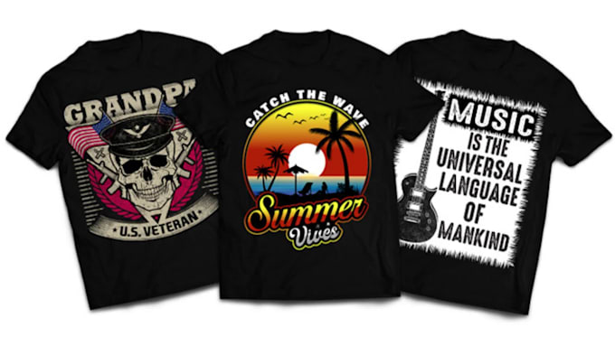 Create unique graphic t shirt design within 24hrs by Unique10design ...