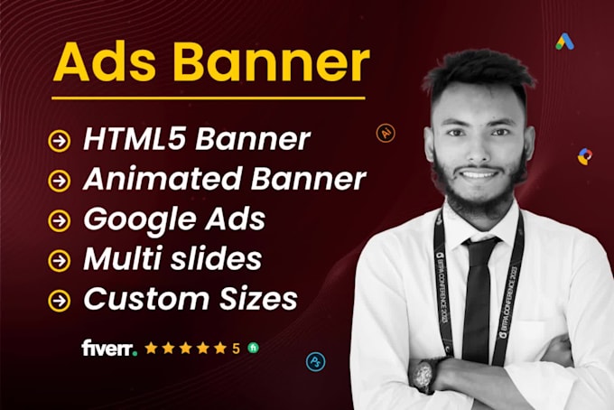Design animated html5 google ads banner by Abrar_mizan | Fiverr
