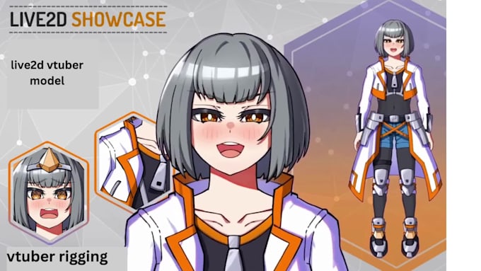 Draw 2d vtuber model, live2d model, vtuber commission, 2d vtuber ...