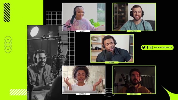 Create streamyard twitch obs ecamm overlay for youtube podcast by ...