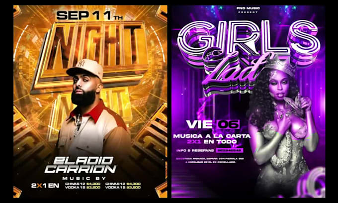 Create an amazing animated motion flyer for your party, envent or club ...