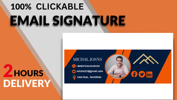 Create An Html Clickable Email Signature Outlook Signature By Samiurrahman770 Fiverr