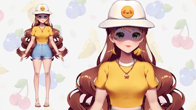 Draw and rig live2d model anime 2d vtuber avatar anime vtuber model 2d ...