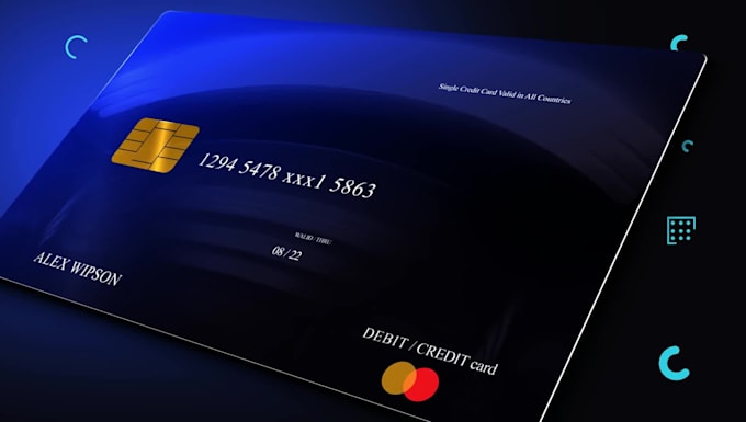 Design professional credit card, visa card, master card by ...