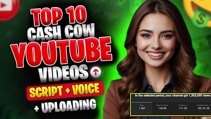Create automated youtube top 10 cash cow videos, shorts and channel ...