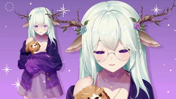 Diseño y montaje de un modelo vtuber en live2d, personaje vtuber en ...