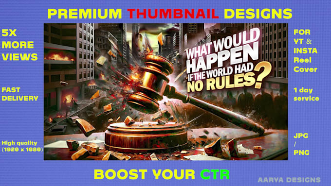 Design attractive high ctr youtube thumbnail by Wohfilmybanda | Fiverr