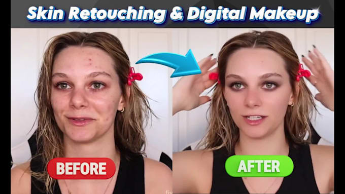 Do video skin retouching , blemishes removal and digital makeup by ...