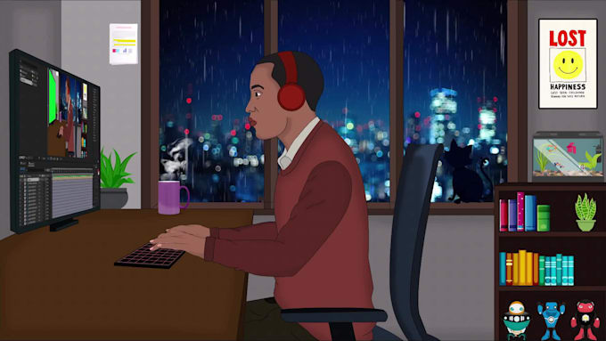 Do lofi loop animation and nft,artwork,2d gif animation by Emma_anime98 ...