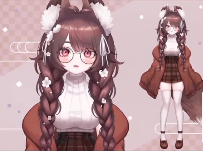 Draw and rig anime character, 2d vtuber model,live2d rigging by Gyueaiy ...