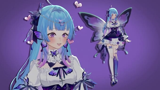 Custom 2d vtuber model live2d vtuber model live2d model vtuber model ...