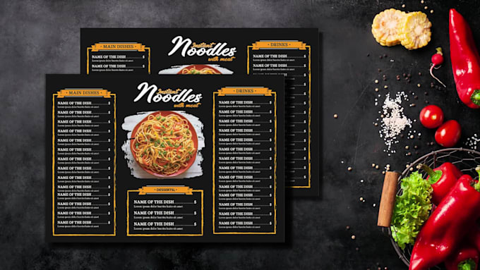 Do design attractive and professional food or restaurant menu with ...