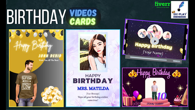 Make happy birthday video slideshow with a personalized wish by ...