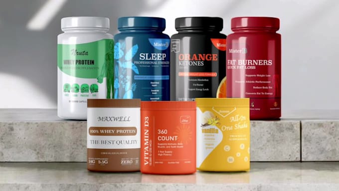 Do whey protein and vitamin, pre workout, nutrition supplement label ...