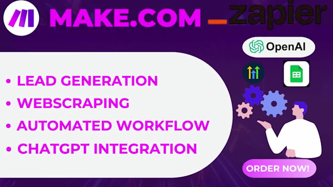 Make com web scraping automation google sheet lead gen zapier ai n8n chatgpt by Anderson_dan20 ...