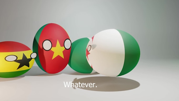 Do a 3d country balls animation by Delaliebrown | Fiverr