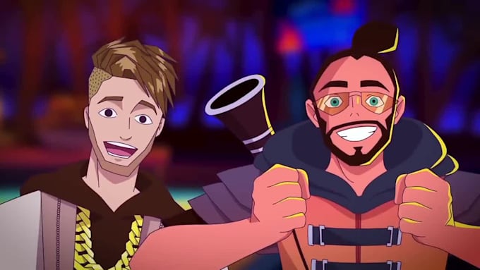 Make 2d music video animation, 2d cartoon animated music vide0, intro ...