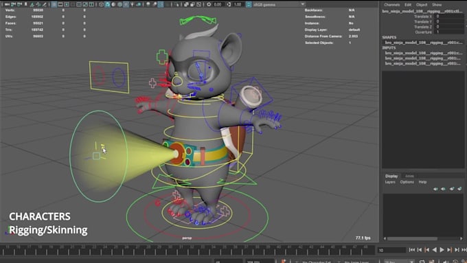 Create 3d complex characters and assets rig by Nathanauthier | Fiverr