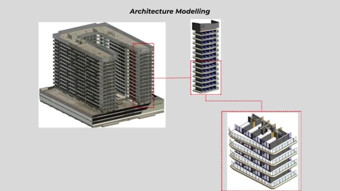 Create 3d revit bim model of structure, architecture and mep by ...