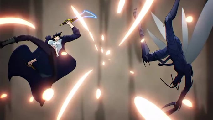 Design 2d anime fighting scene japanese anime style 2d music video ...