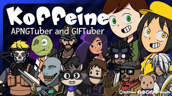 Design your custom animated reactive giftuber, pngtuber, toontuber ...