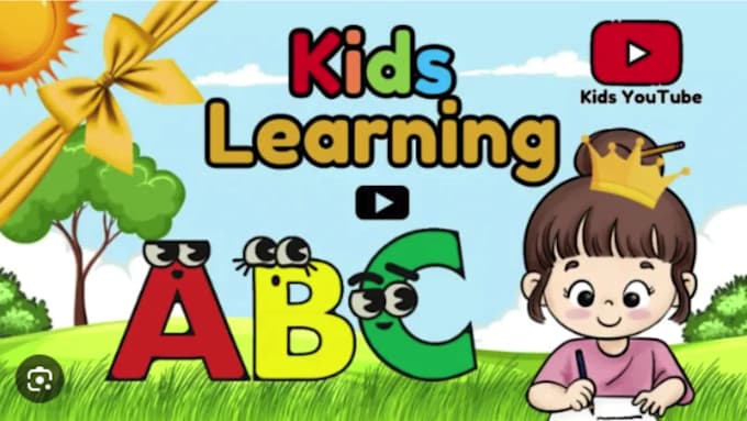 Edit animated kids learning youtube video for high revenue by ...
