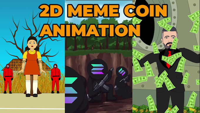 Create 2d meme coin animation videos by Phantom_2d | Fiverr