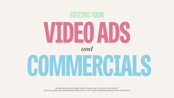 Edit your video ads and commercials by Tonillarsen | Fiverr