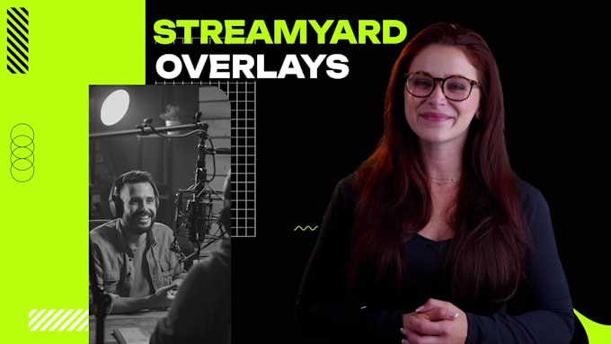 Create professional streamyard twitch obs ecamm overlay for youtube ...